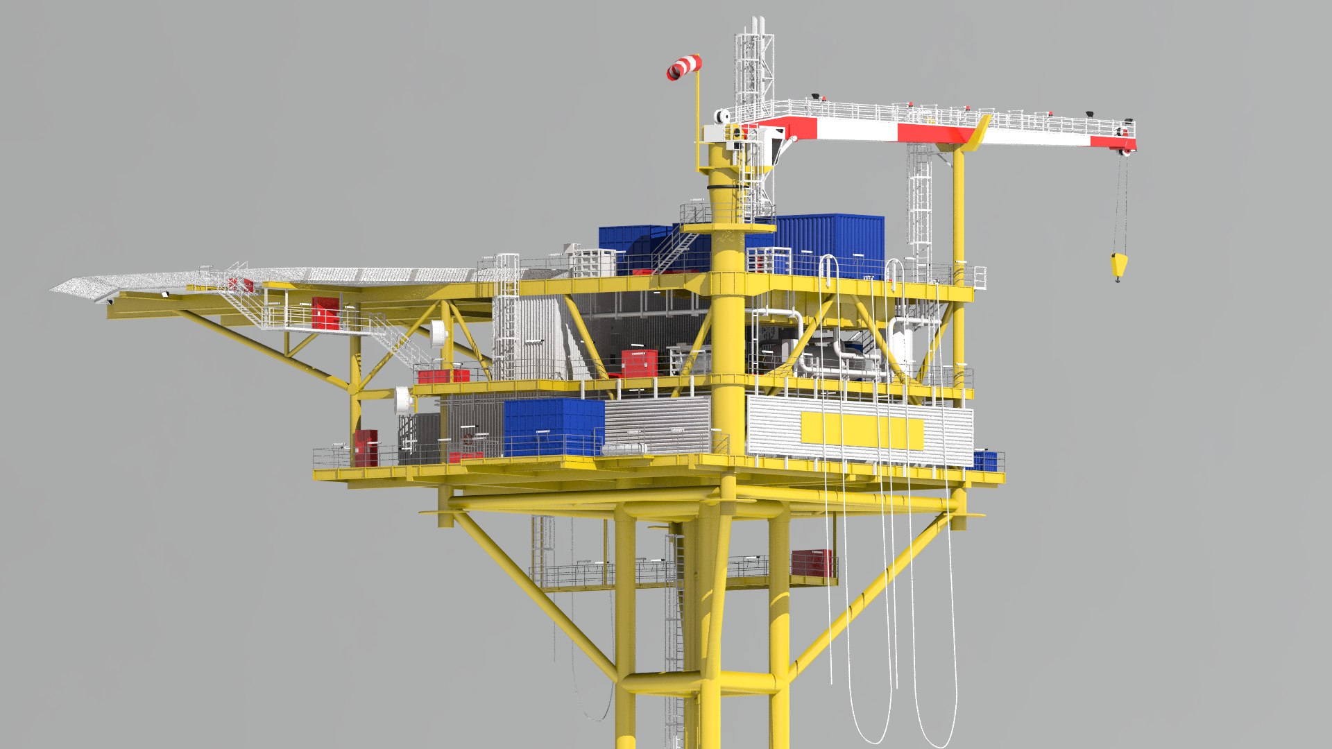 Wellhead Platform Minimum Facility 3D Model - TurboSquid 1429175