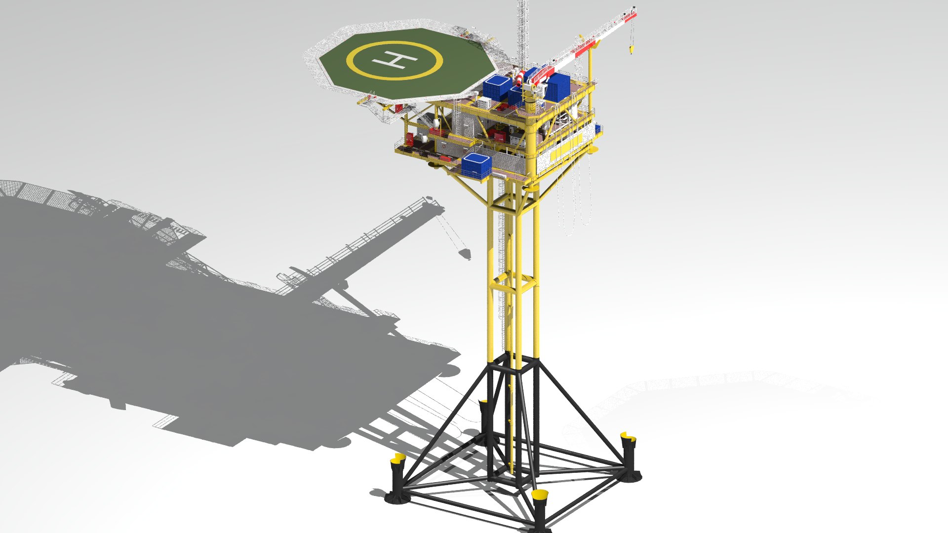 Wellhead platform minimum facility 3D model - TurboSquid 1429175
