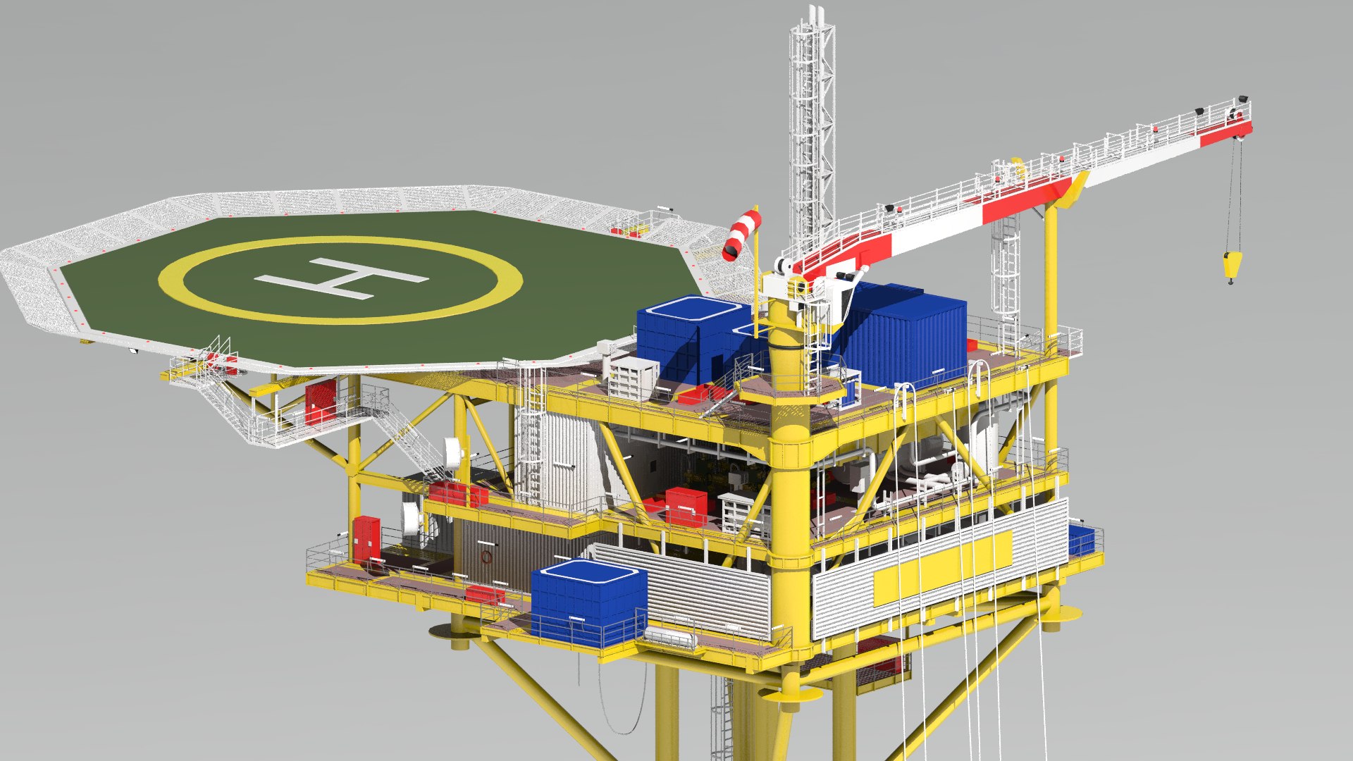 Wellhead Platform Minimum Facility 3D Model - TurboSquid 1429175