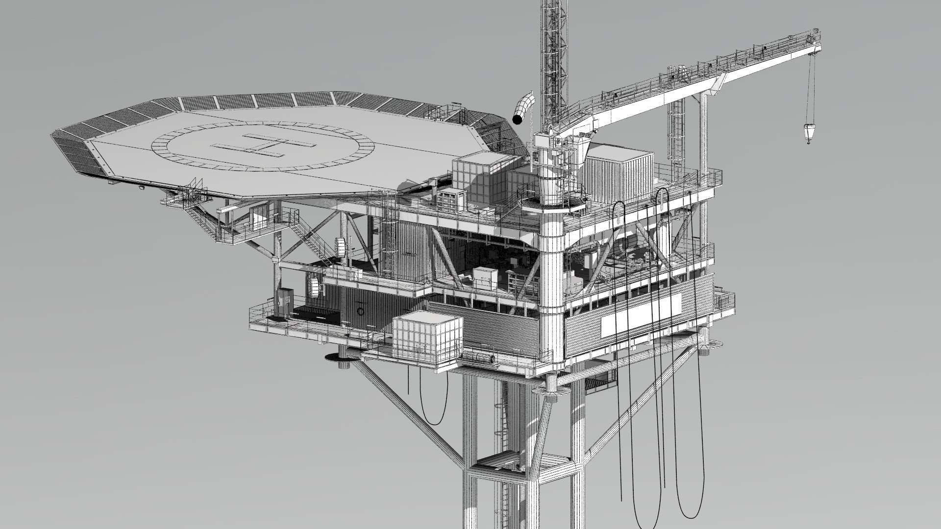 Wellhead Platform Minimum Facility 3D Model - TurboSquid 1429175