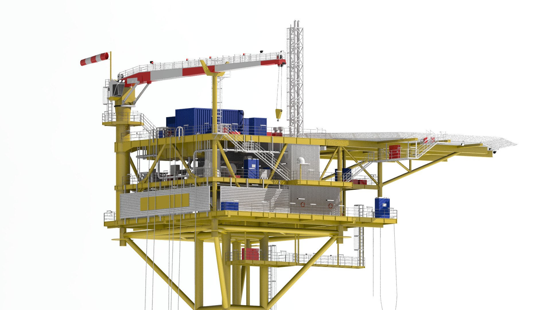 Wellhead Platform Minimum Facility 3D Model - TurboSquid 1429175