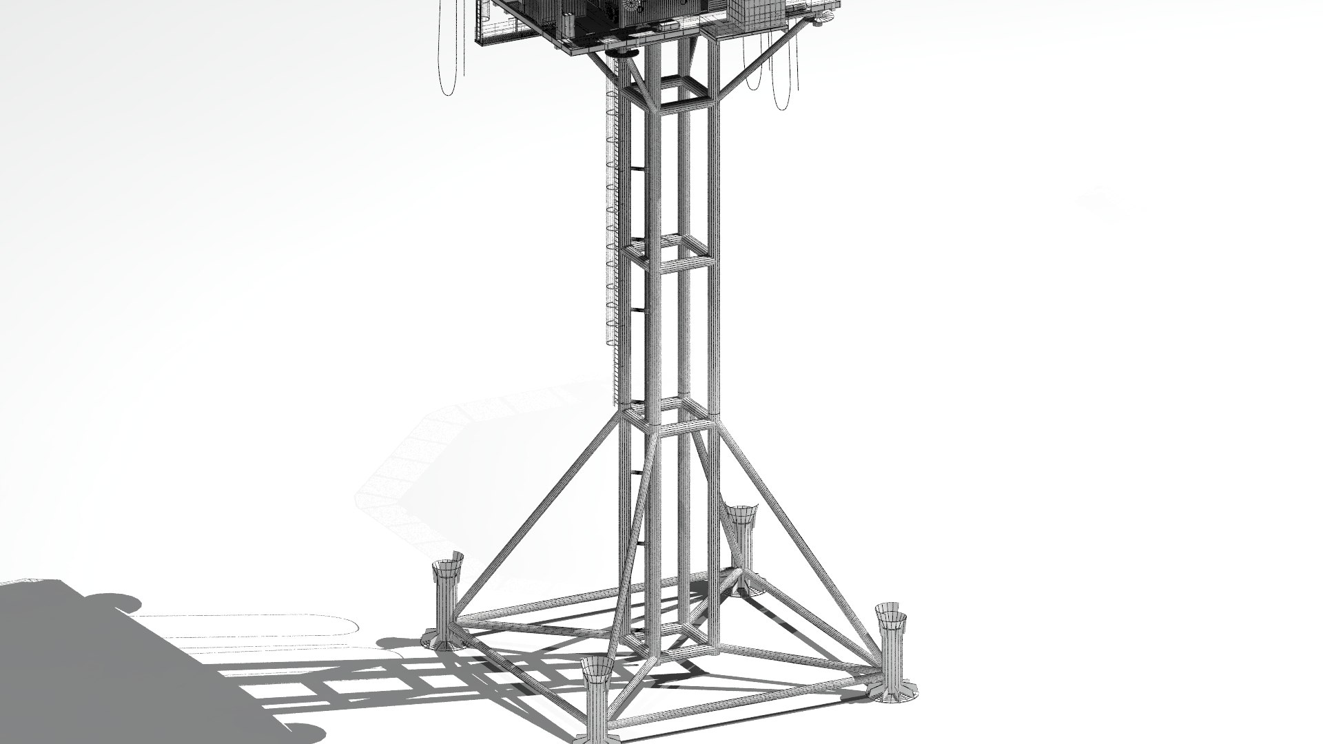 Wellhead platform minimum facility 3D model - TurboSquid 1429175