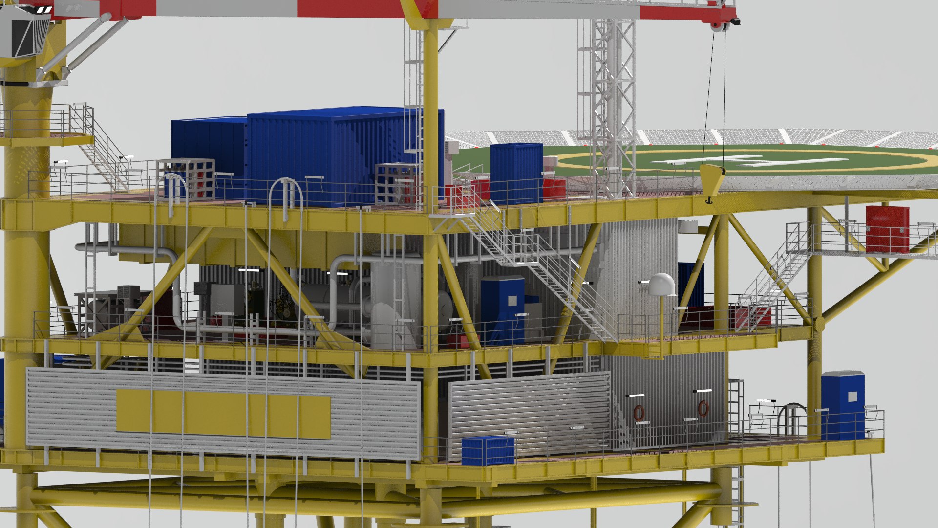 Wellhead platform minimum facility 3D model - TurboSquid 1429175