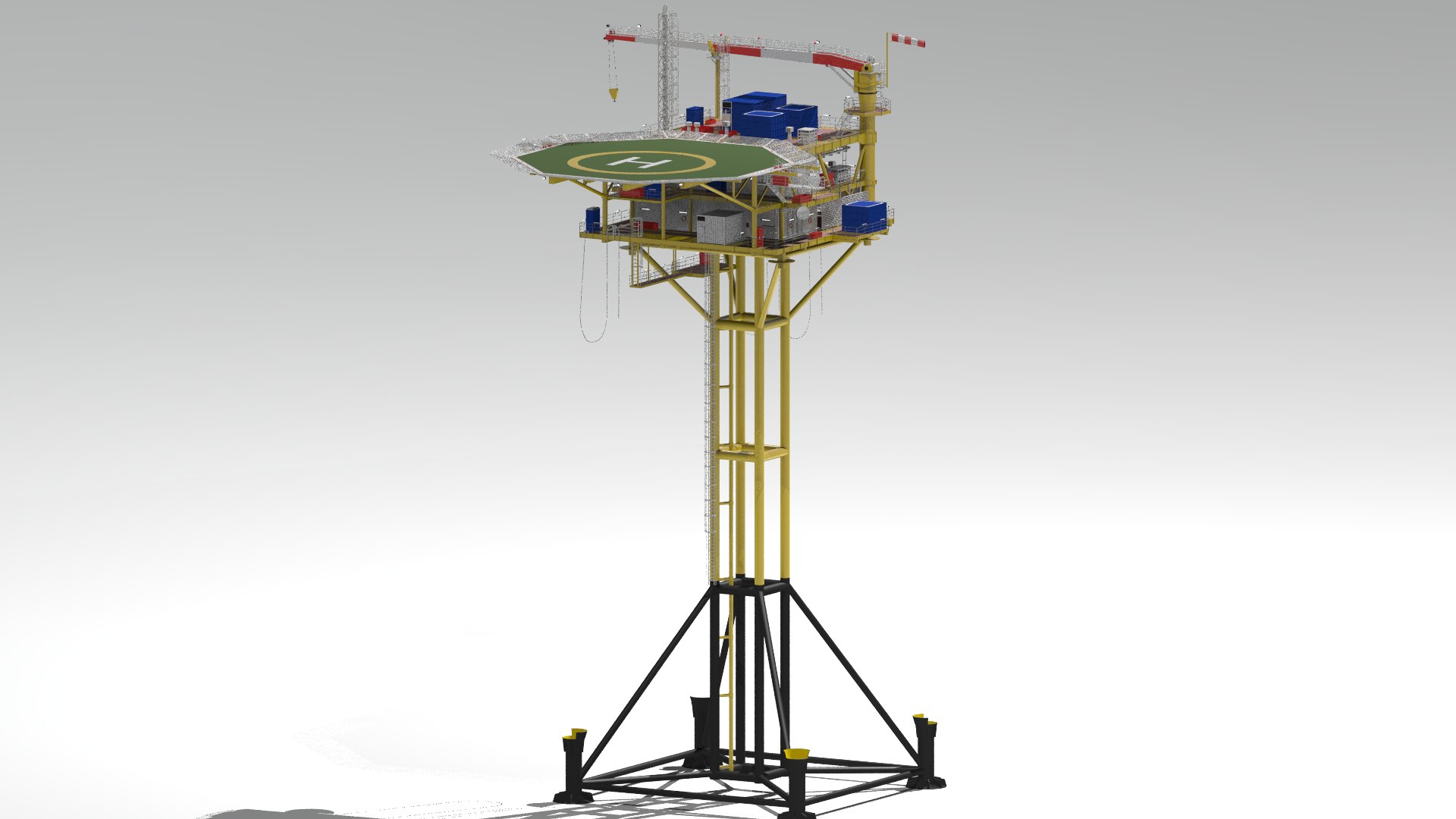 Wellhead platform minimum facility 3D model - TurboSquid 1429175