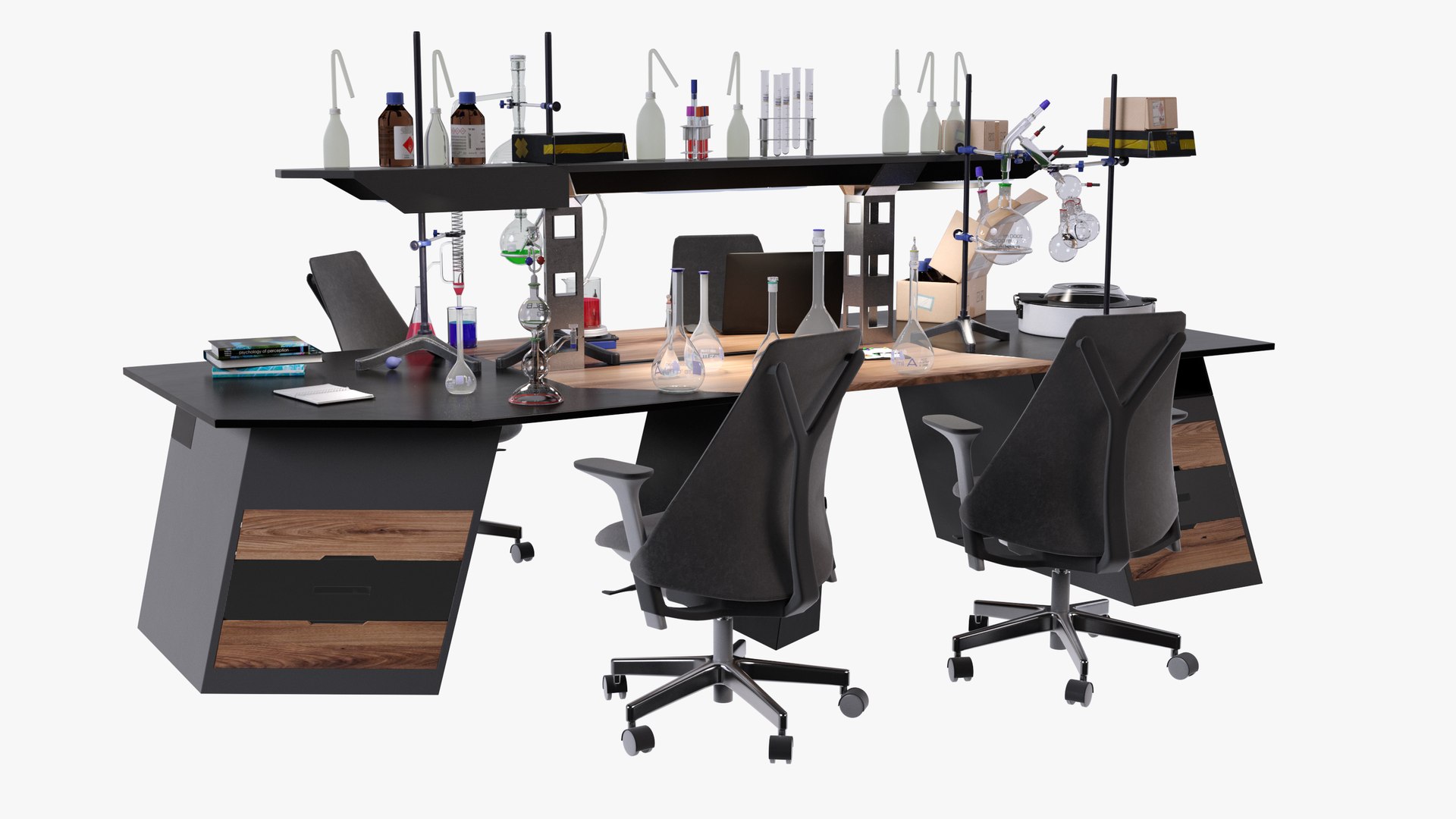 Modern Sci-Fi Lab Workplace 2 Model - TurboSquid 2088070