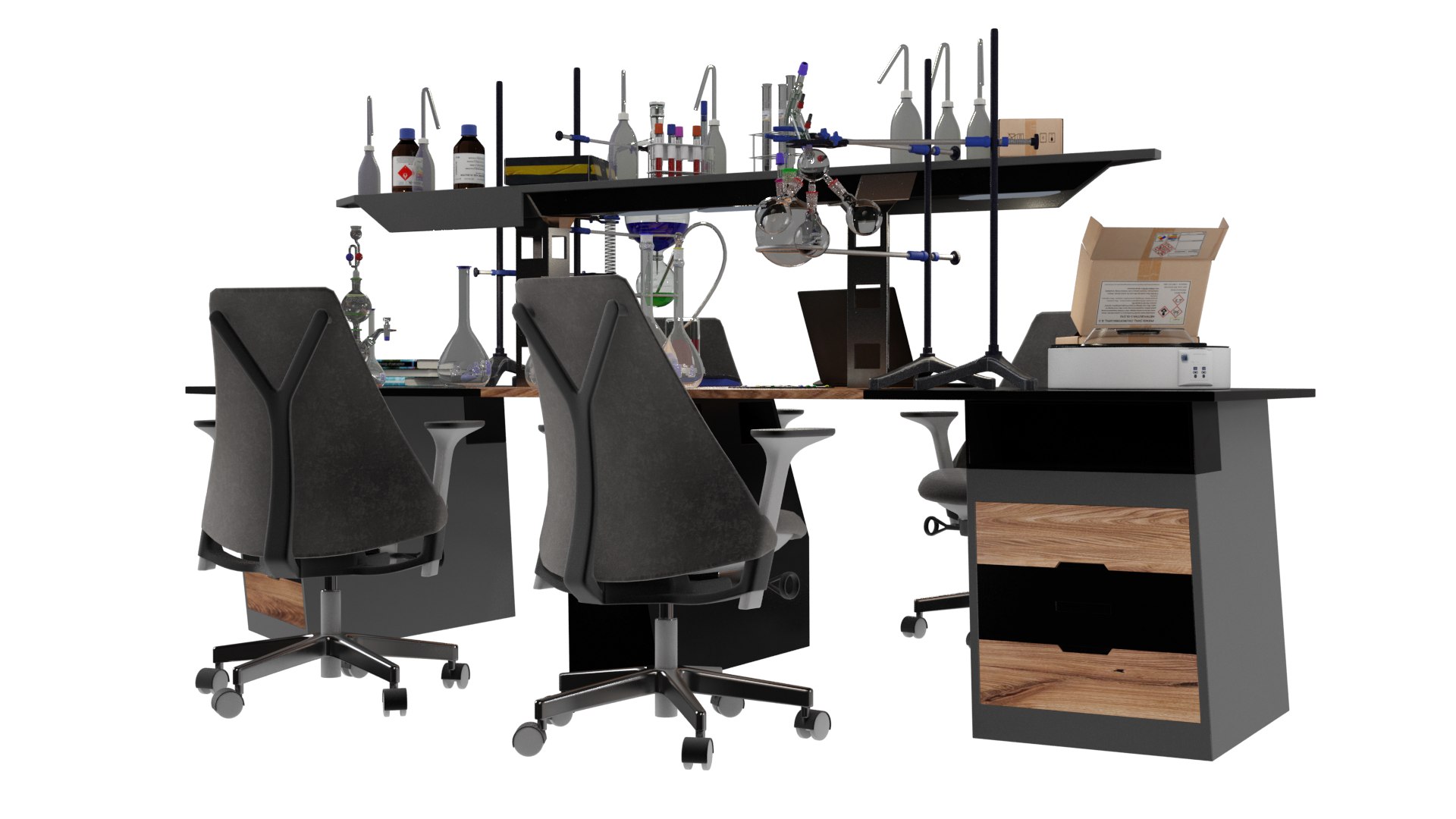 Modern Sci-Fi Lab Workplace 2 Model - TurboSquid 2088070