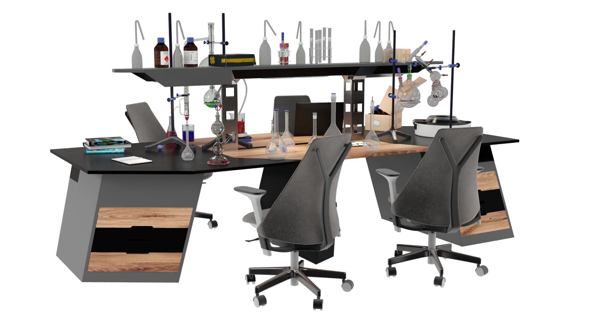 Modern Sci-Fi Lab Workplace 2 Model - TurboSquid 2088070