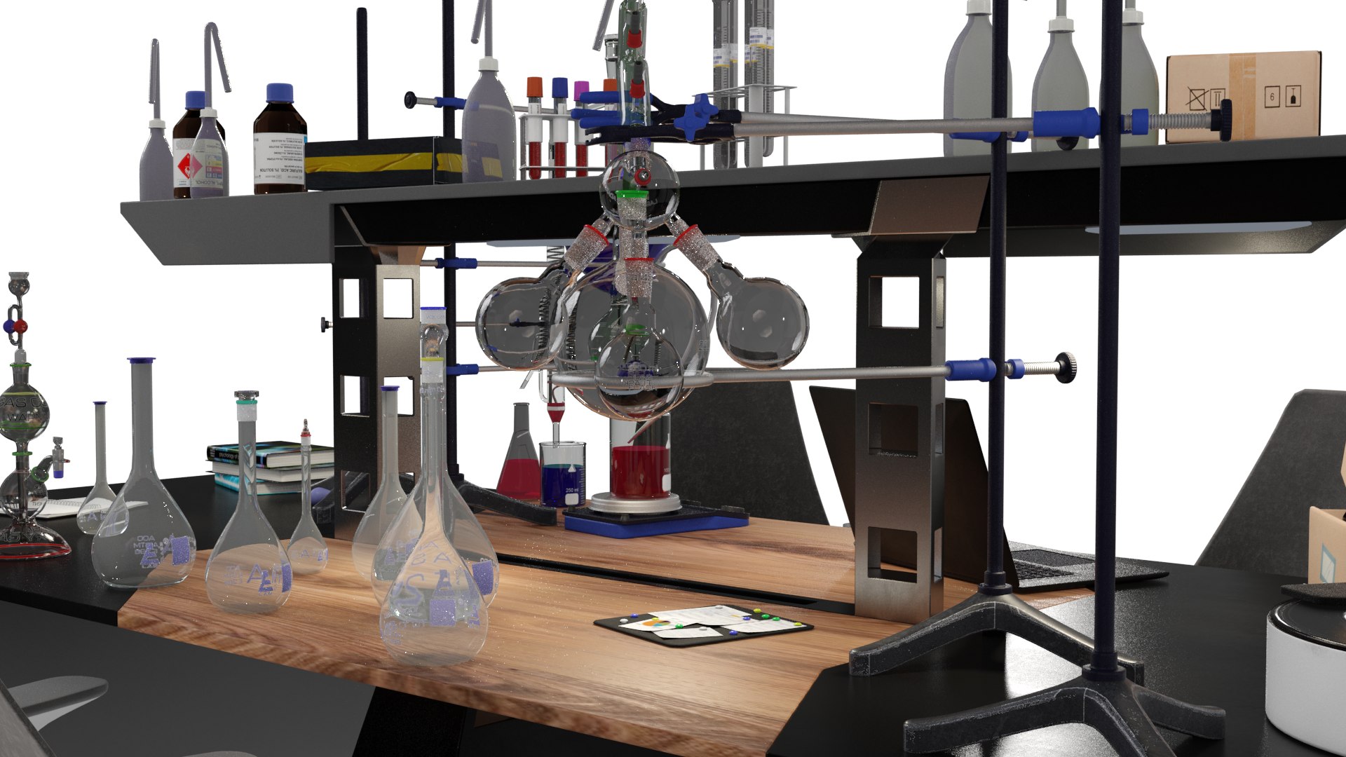 Modern Sci-Fi Lab Workplace 2 Model - TurboSquid 2088070