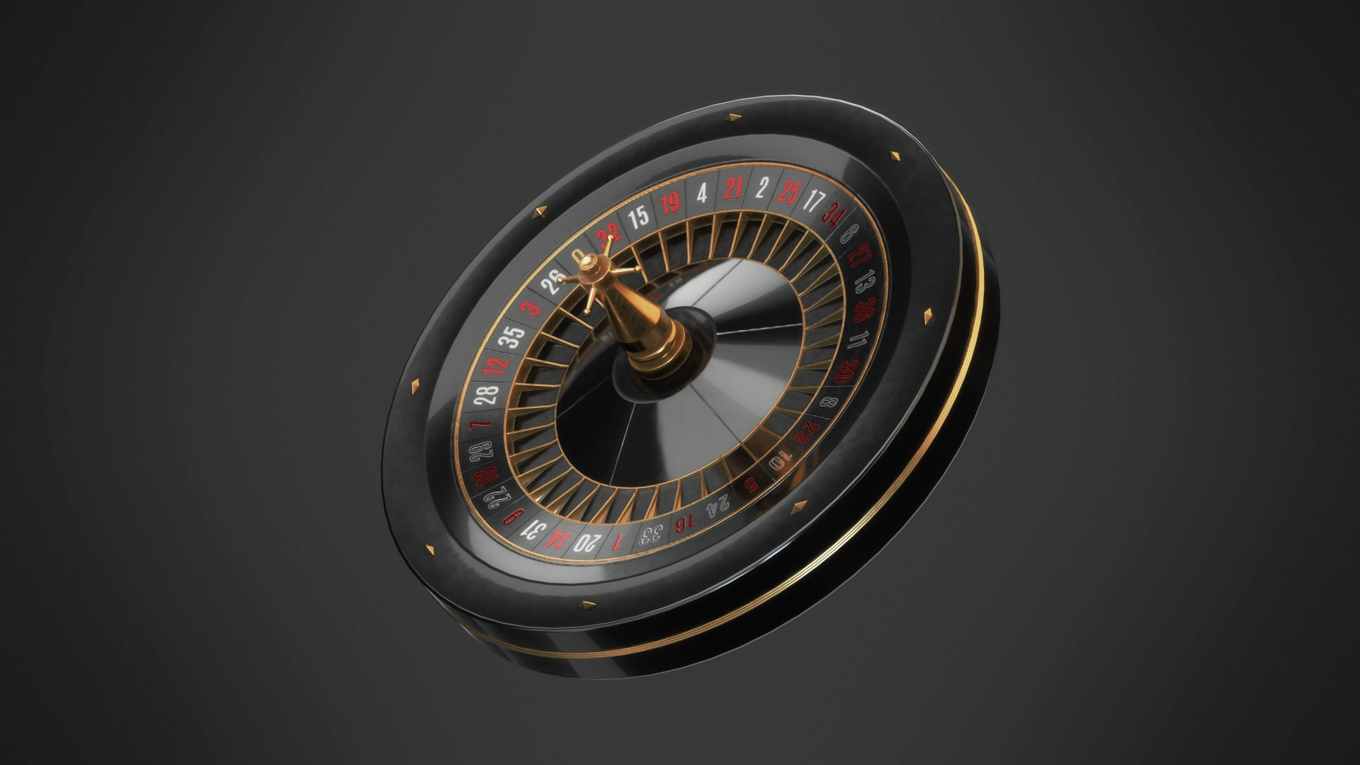 3D Black Roulette Wheel Games Model - TurboSquid 1591771