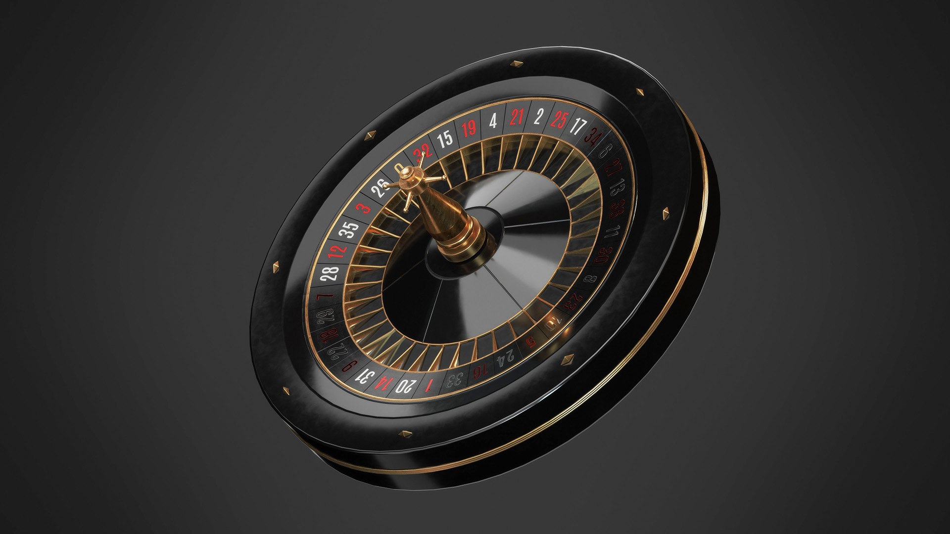 3D black roulette wheel games model - TurboSquid 1591771