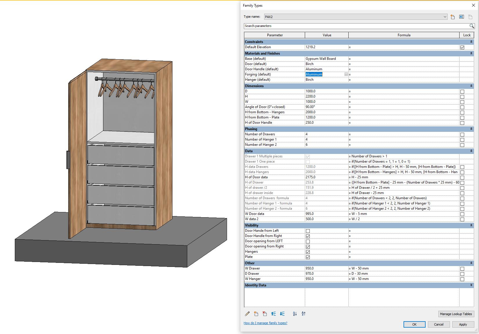 modelo 3d Armario Ikea Pax Vol.2 - Familia Revit paramétrico ...