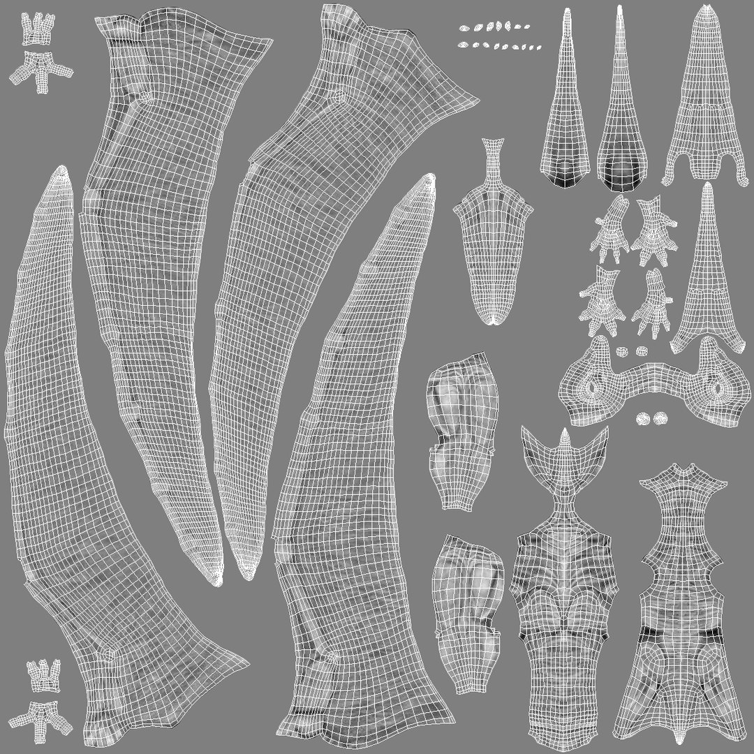 Pterosaur Pteranodon White Standing Model - TurboSquid 1386664