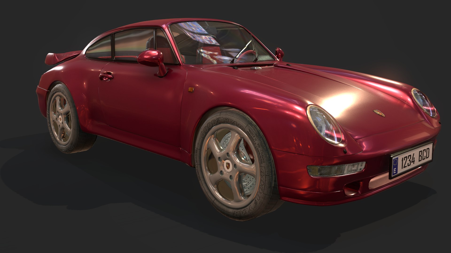 Porsche Turbo 993 3D Model - TurboSquid 1625211