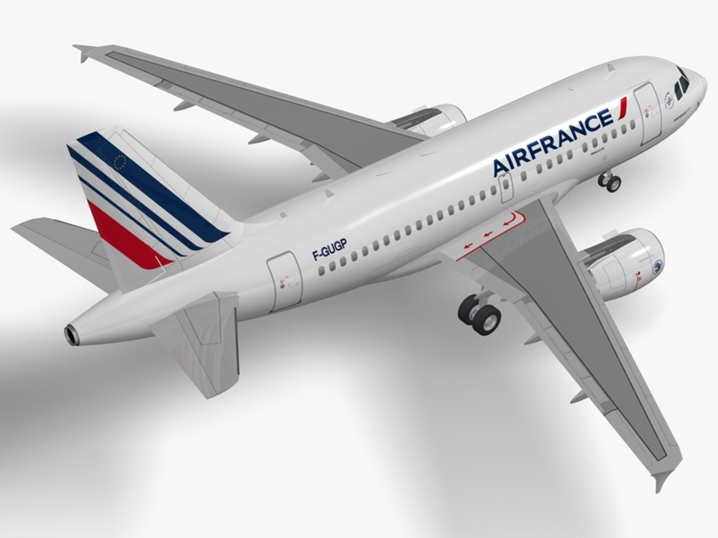 Airbus A318 Air France 3d Model