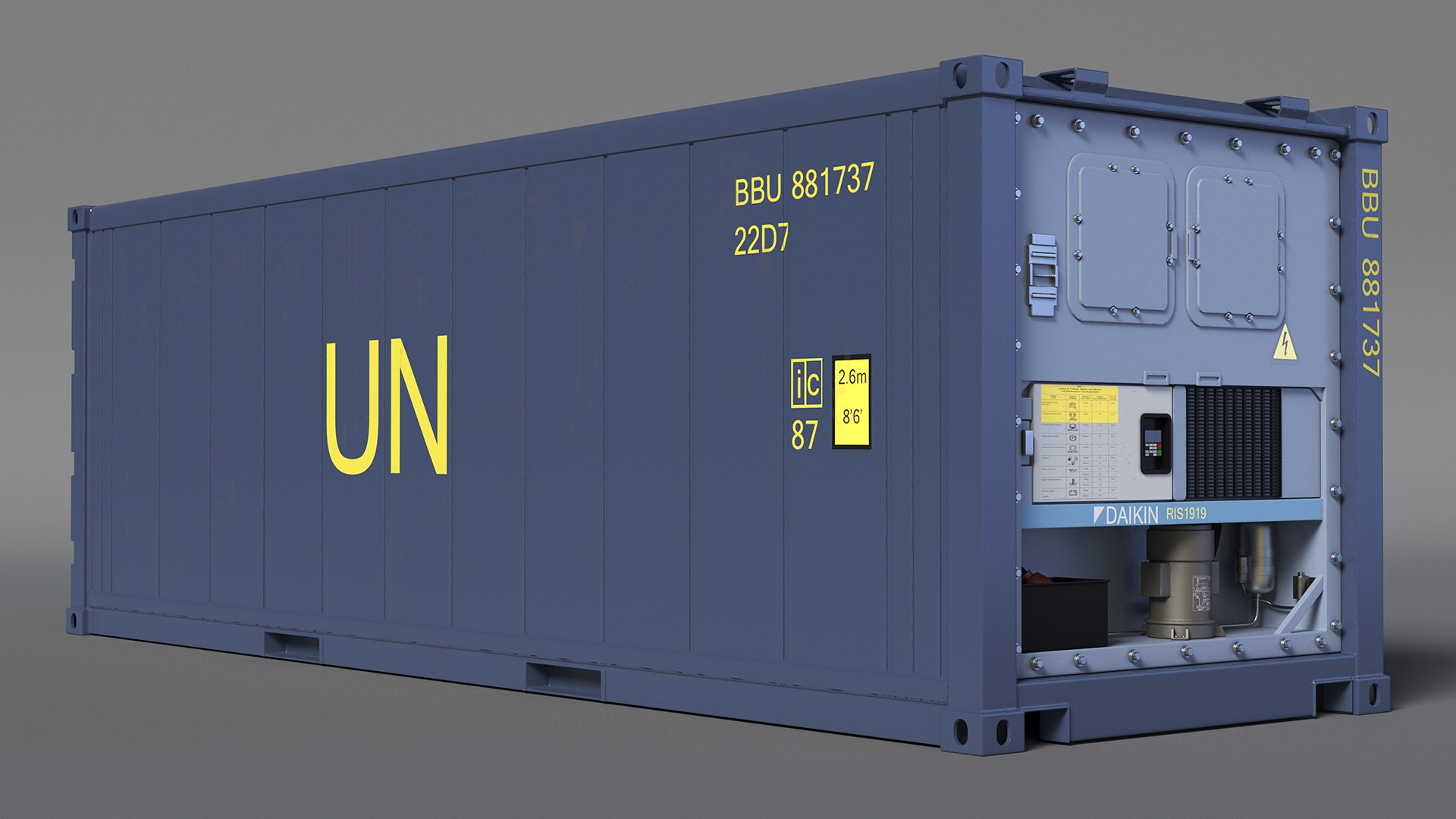 3D Refrigerated Shipping Container - TurboSquid 2208639