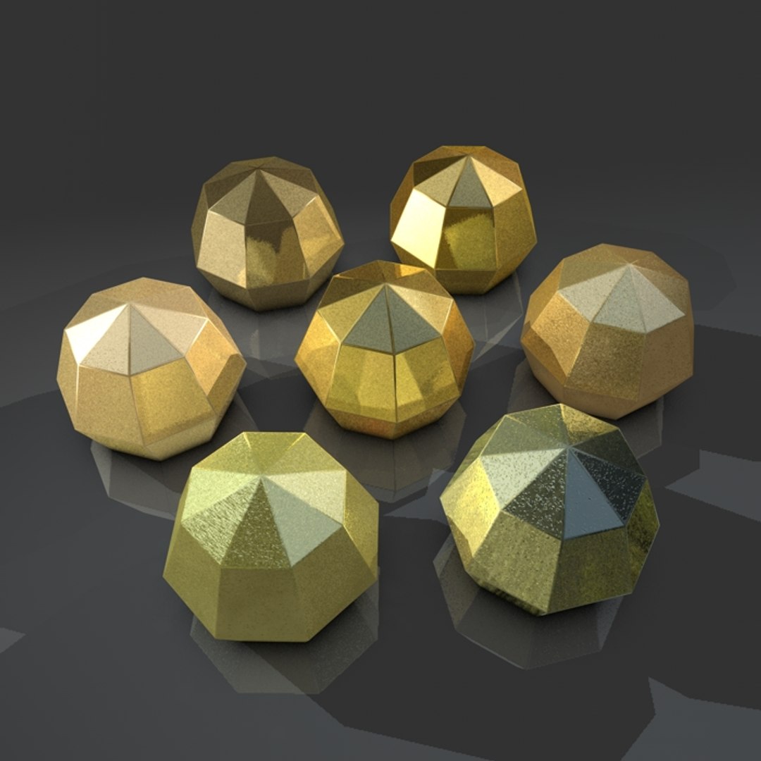 Golden Lampstand - Gold 3d Model