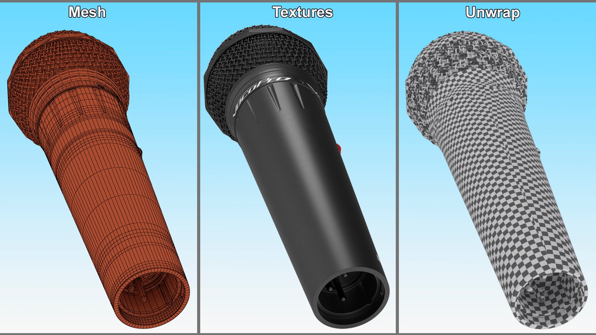 Professional Vocal Microphone VOCOPRO Black 3D model - TurboSquid 2160919