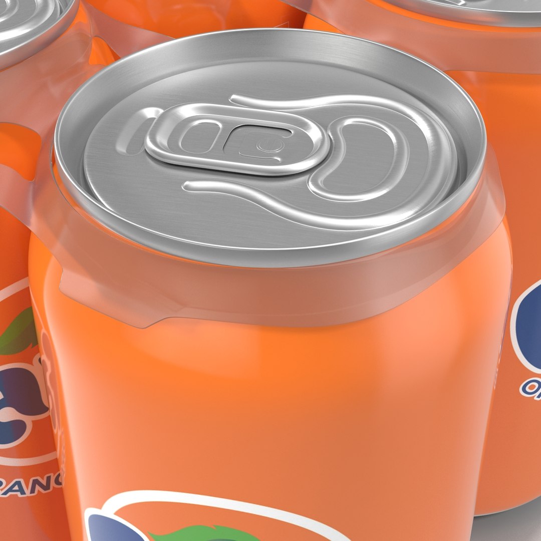 3d Model Pack Cans Fanta