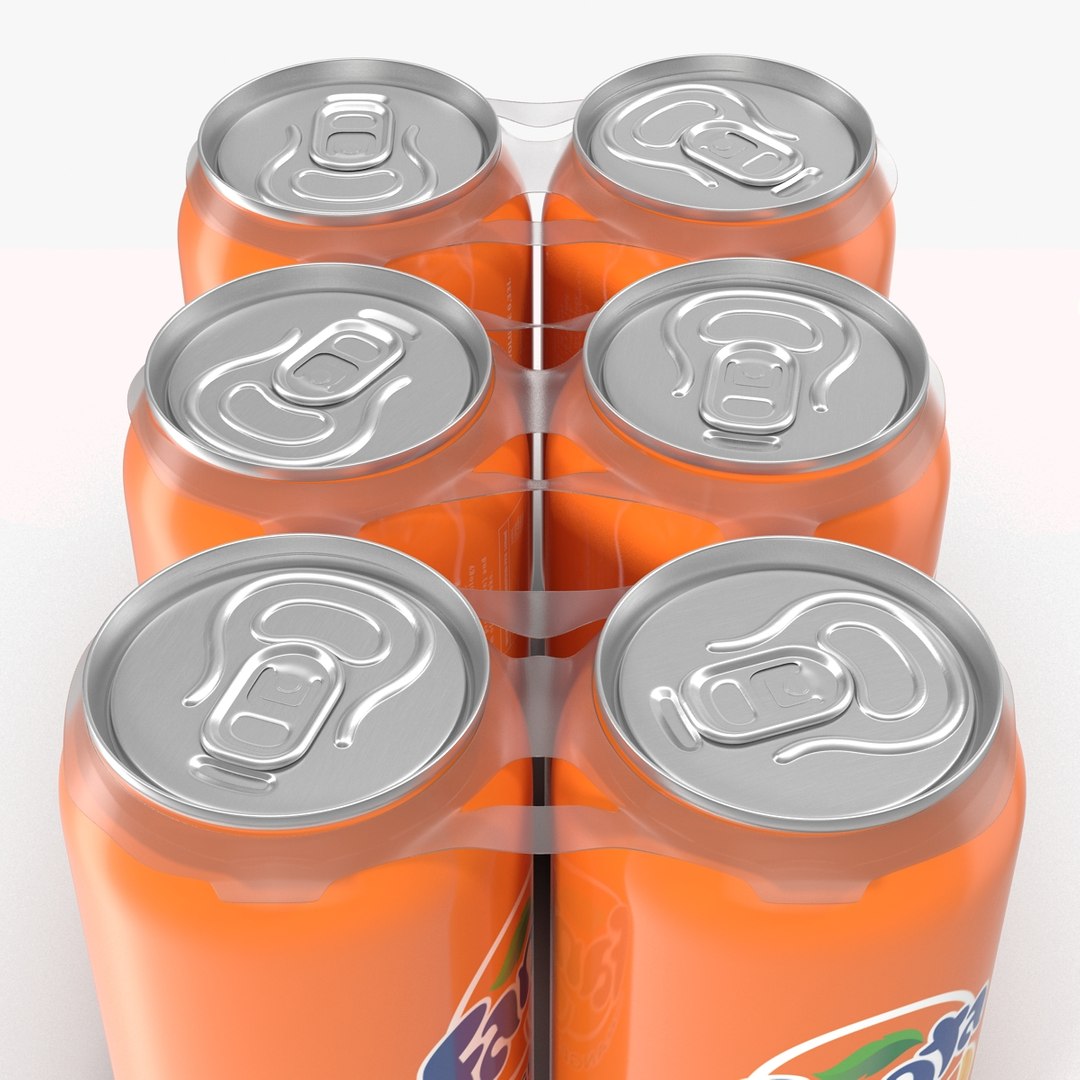 3d Model Pack Cans Fanta