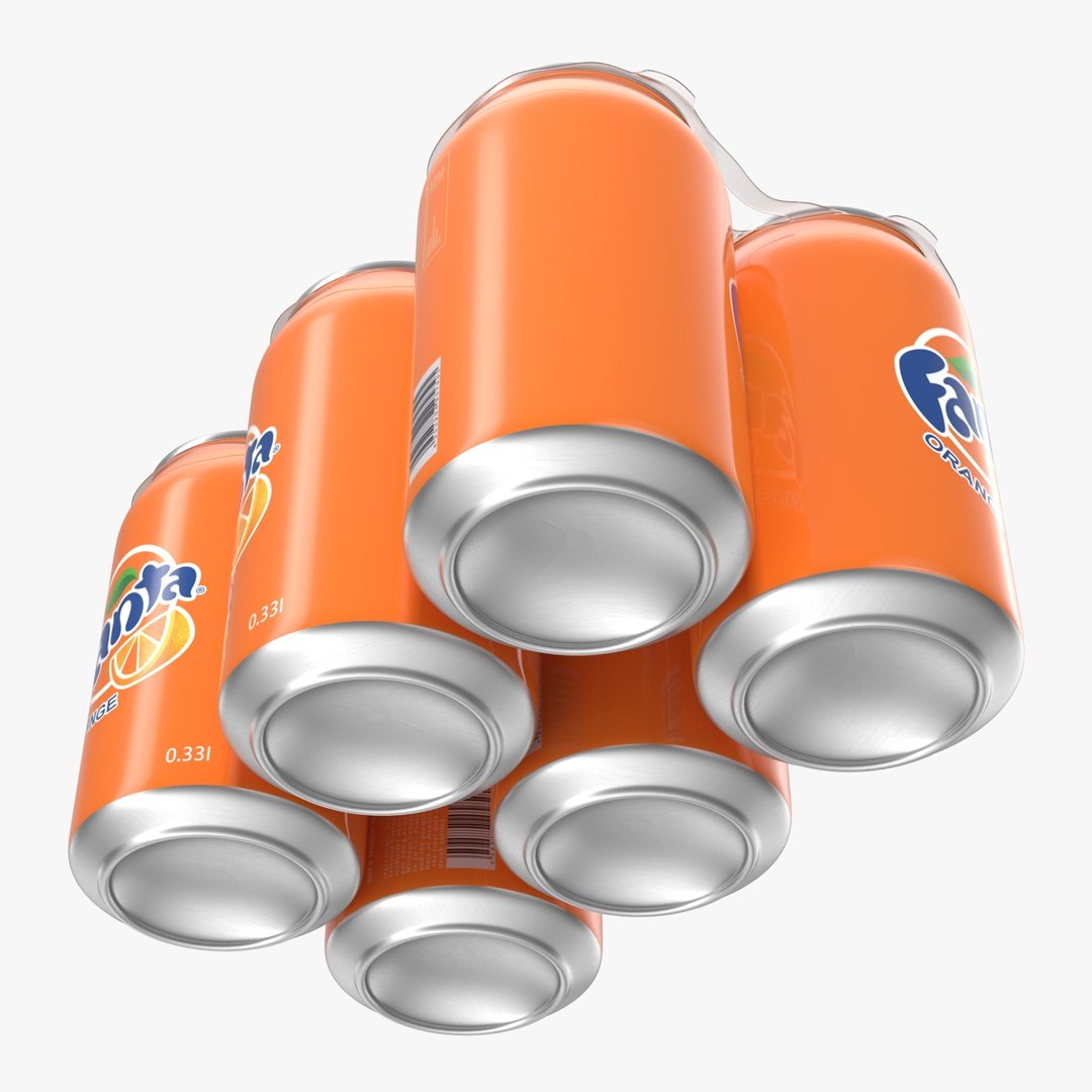 3d Model Pack Cans Fanta
