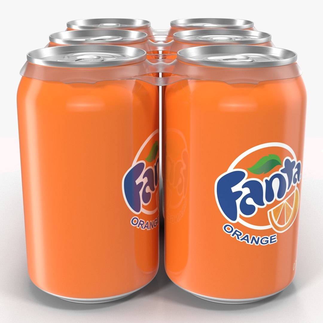 3d Model Pack Cans Fanta