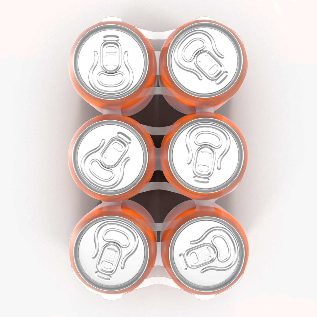 3d Model Pack Cans Fanta