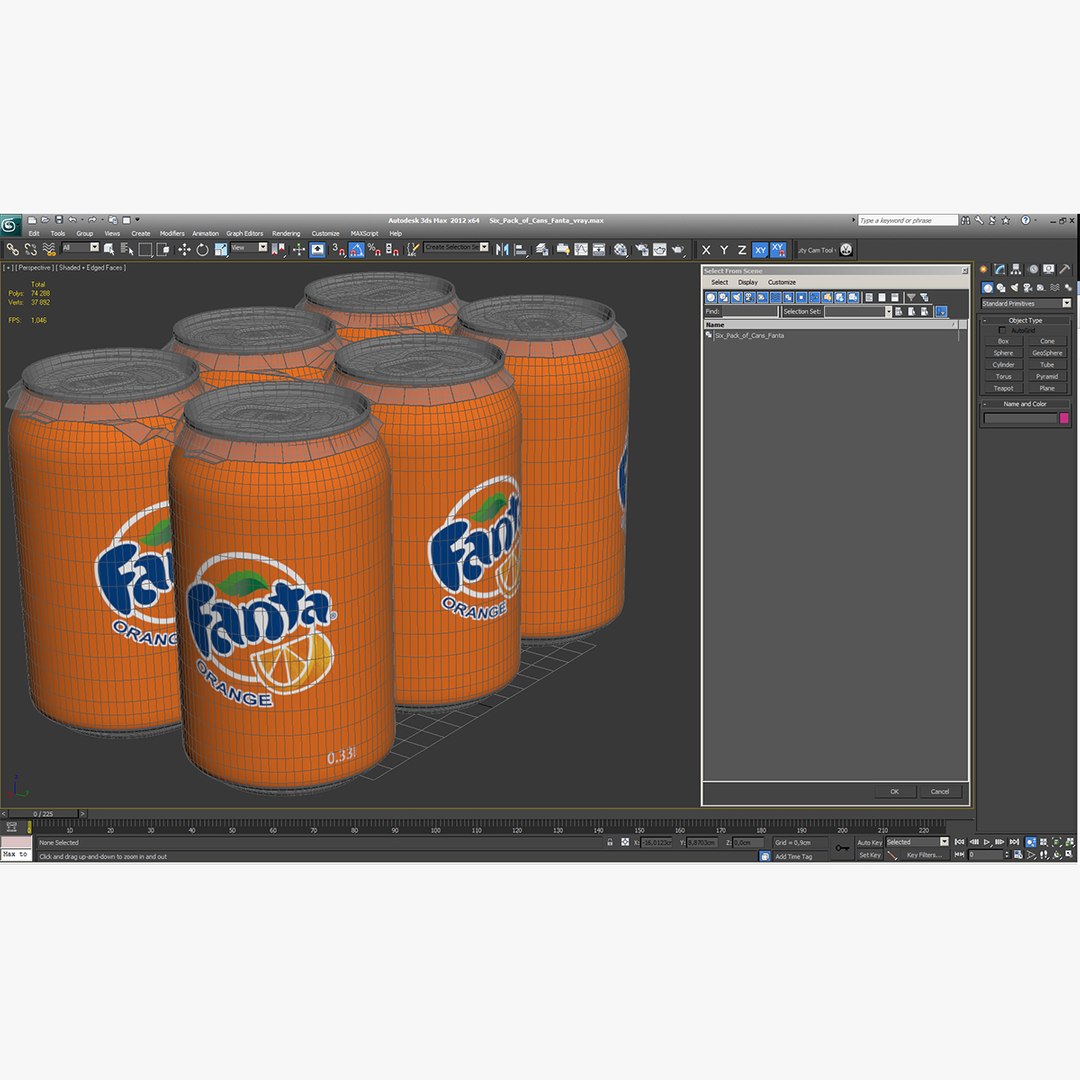 3d Model Pack Cans Fanta