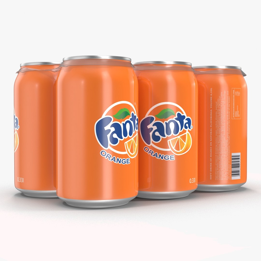 3d Model Pack Cans Fanta
