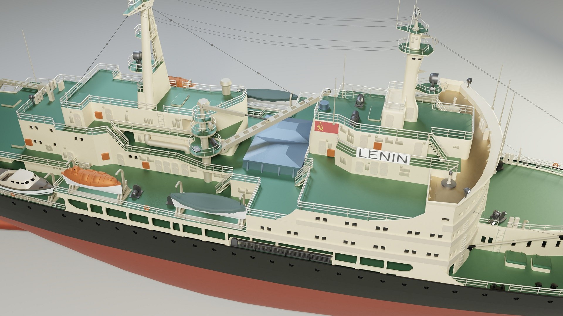 Icebreaker Lenin Ship Vessel 3D Model - TurboSquid 1371657