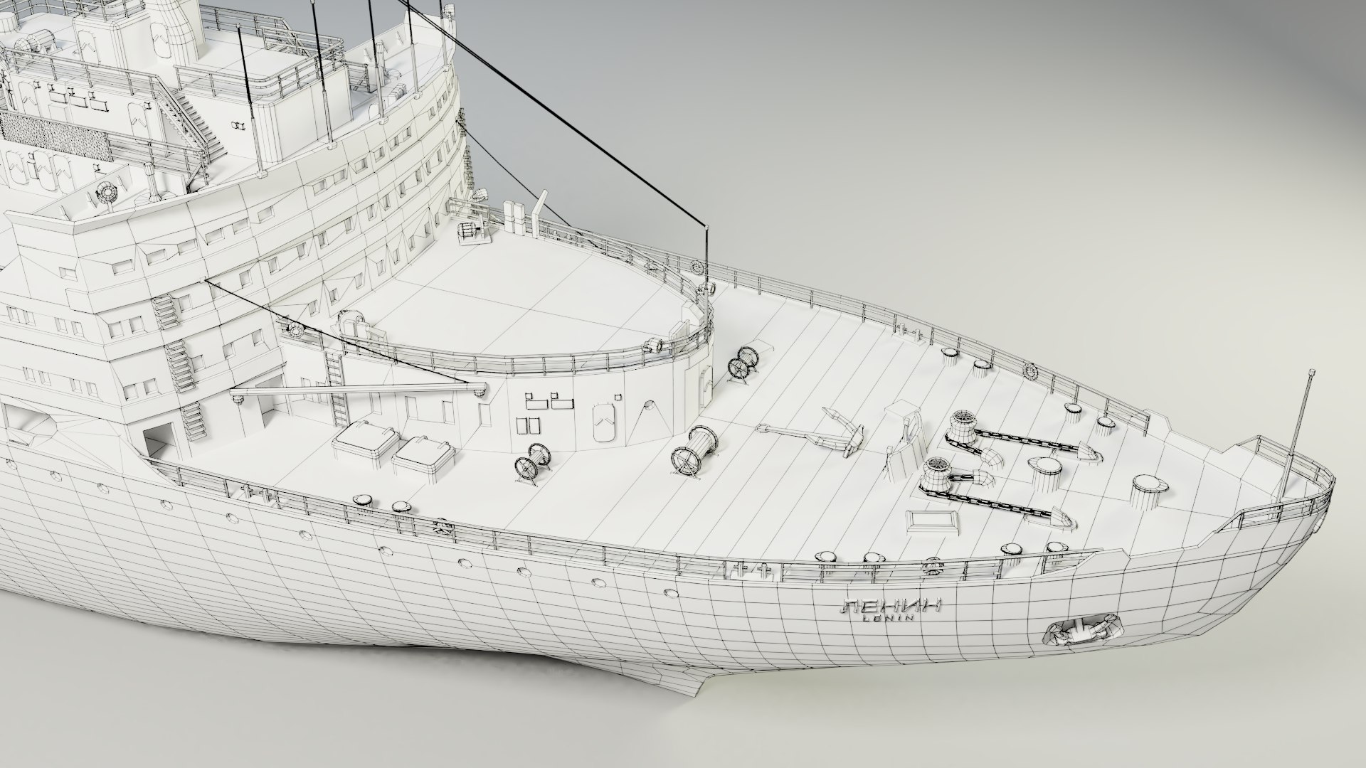 Icebreaker lenin ship vessel 3D model - TurboSquid 1371657