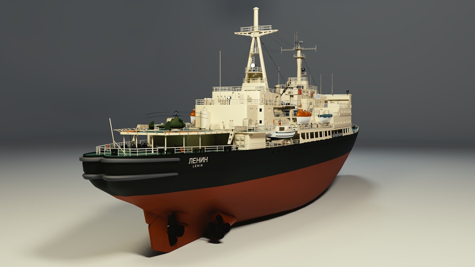 Icebreaker Lenin Ship Vessel 3D Model - TurboSquid 1371657