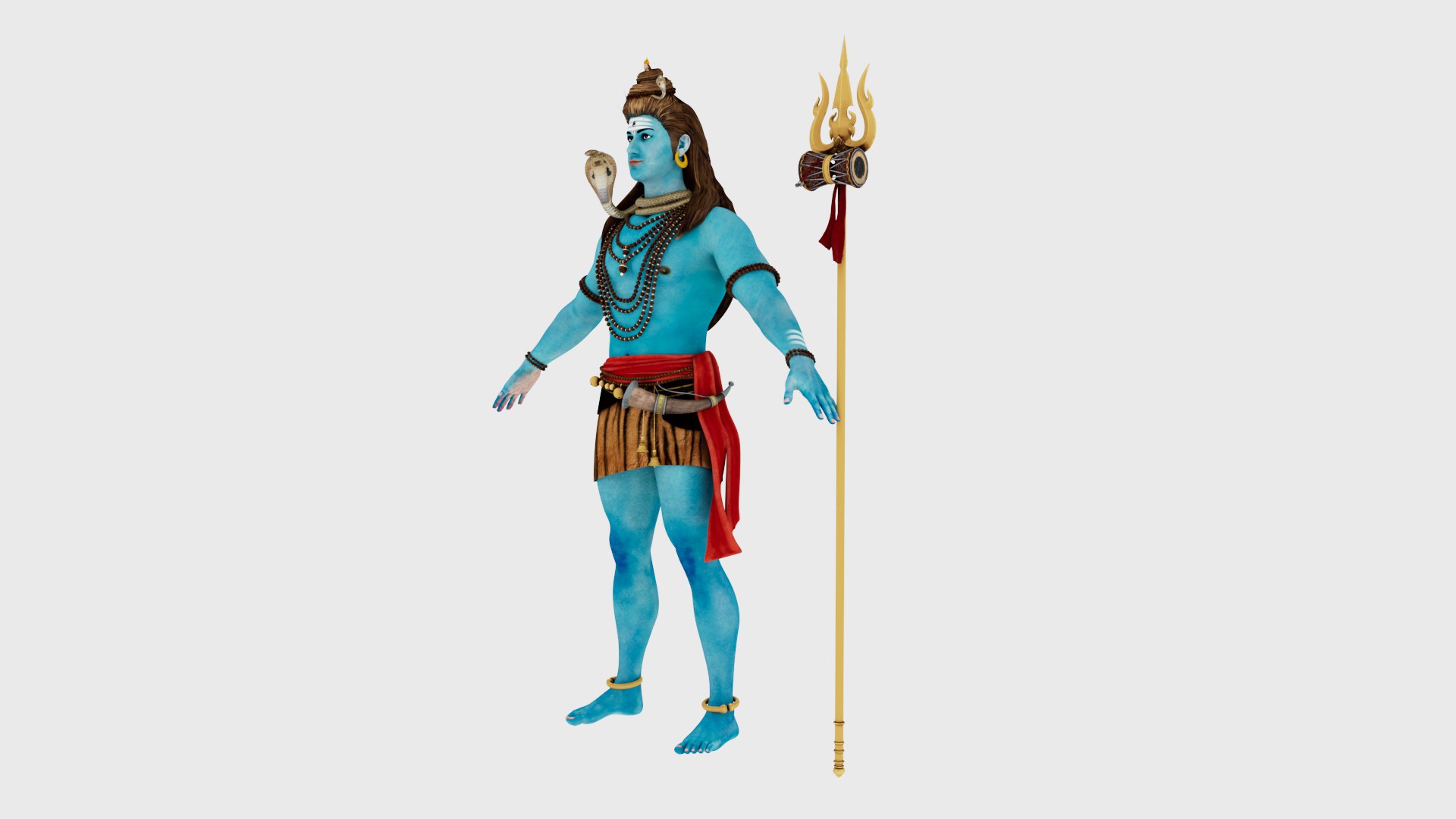 Lord Shiva T Pose - TurboSquid 2291623