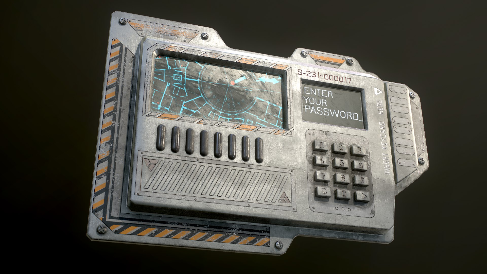 Electric Lock Keypad Card 3D - TurboSquid 1633339