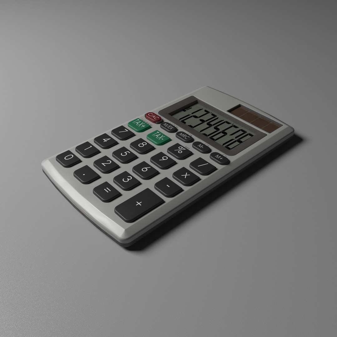Simple Calculator 3D Model - TurboSquid 1371830