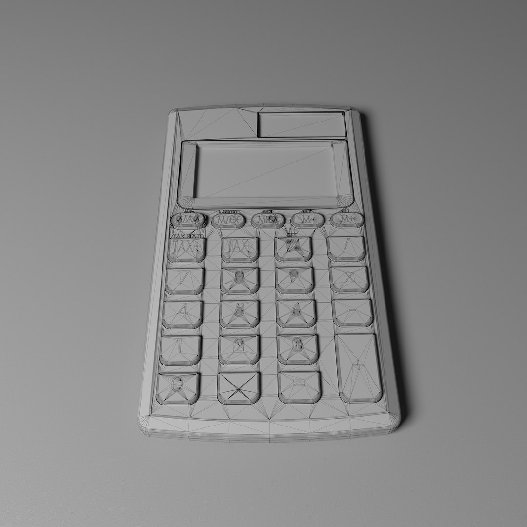 Simple Calculator 3D Model - TurboSquid 1371830