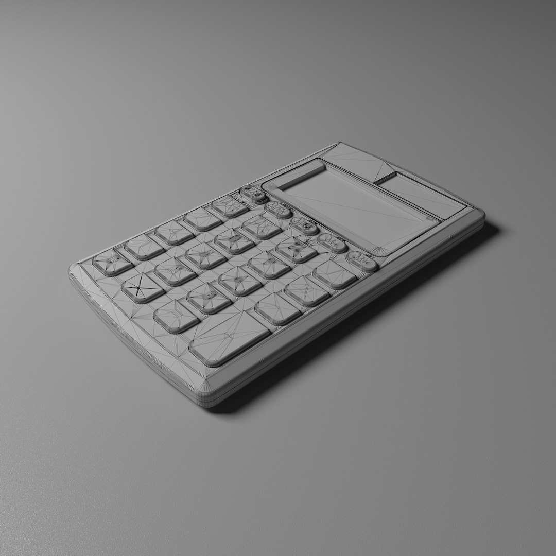 Simple Calculator 3D Model - TurboSquid 1371830