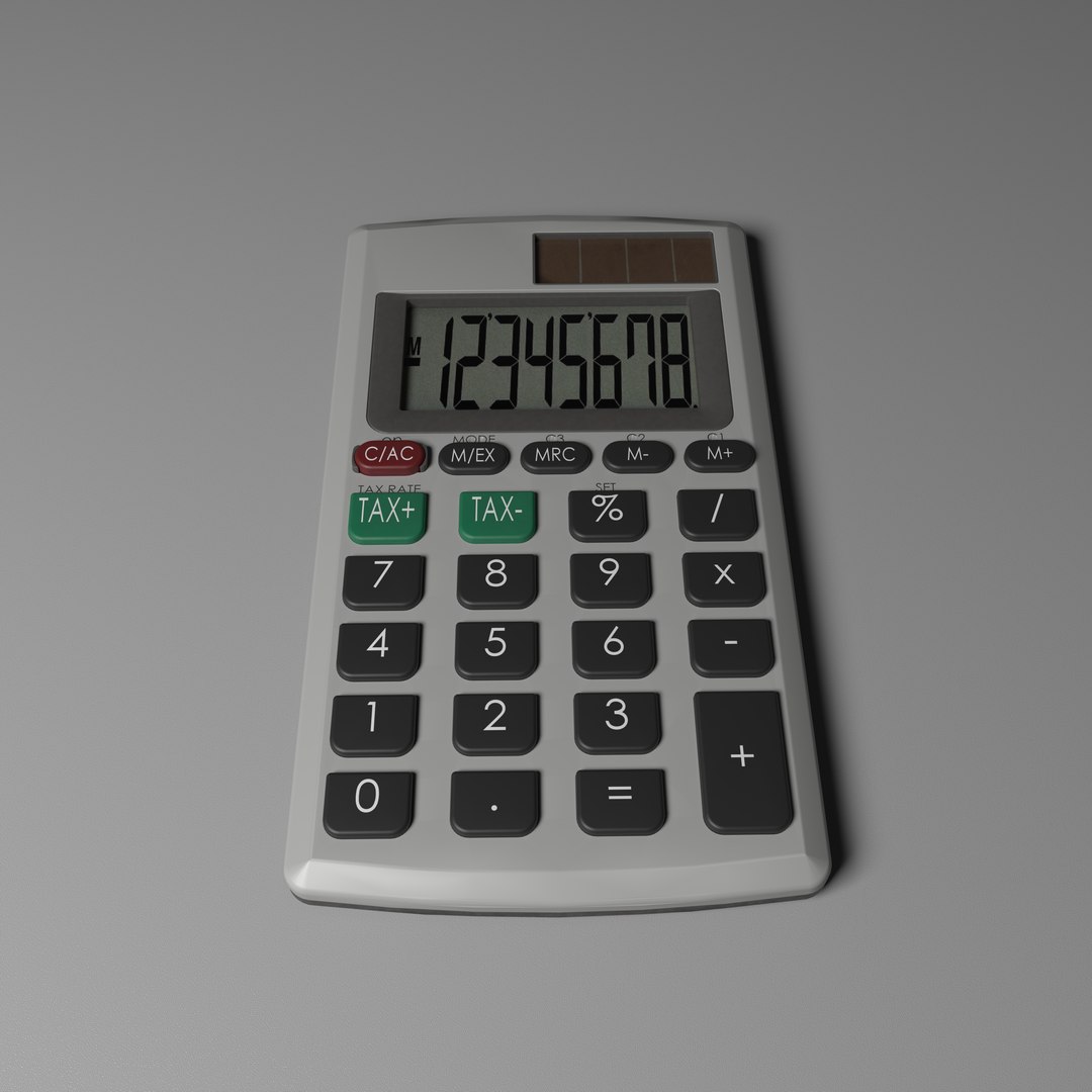 Simple Calculator 3D Model - TurboSquid 1371830
