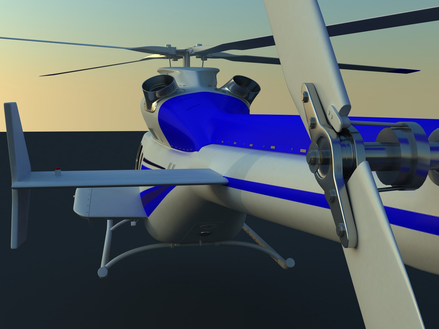 Obj Bell 430 Helicopter