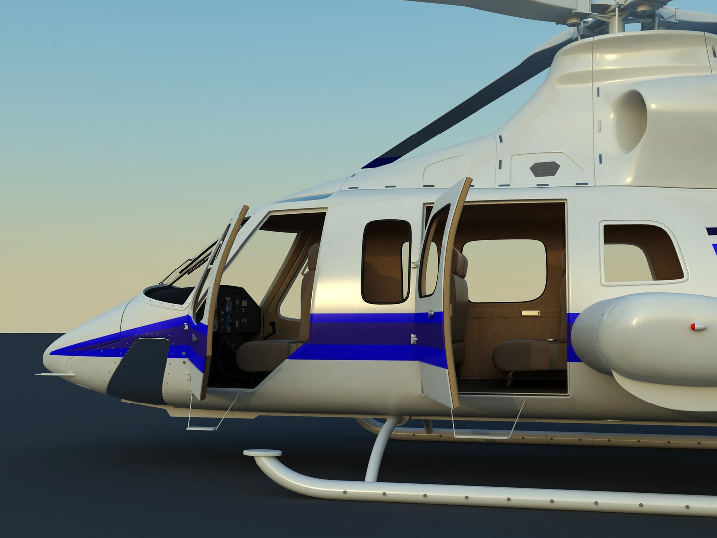 Obj Bell 430 Helicopter