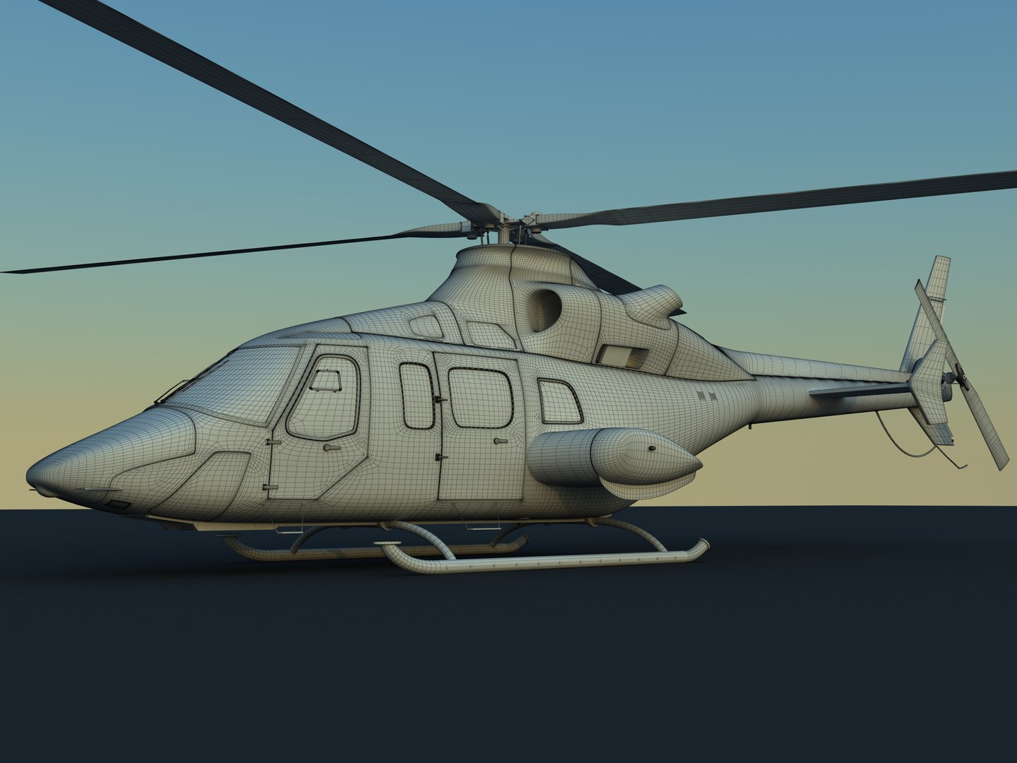 Obj Bell 430 Helicopter