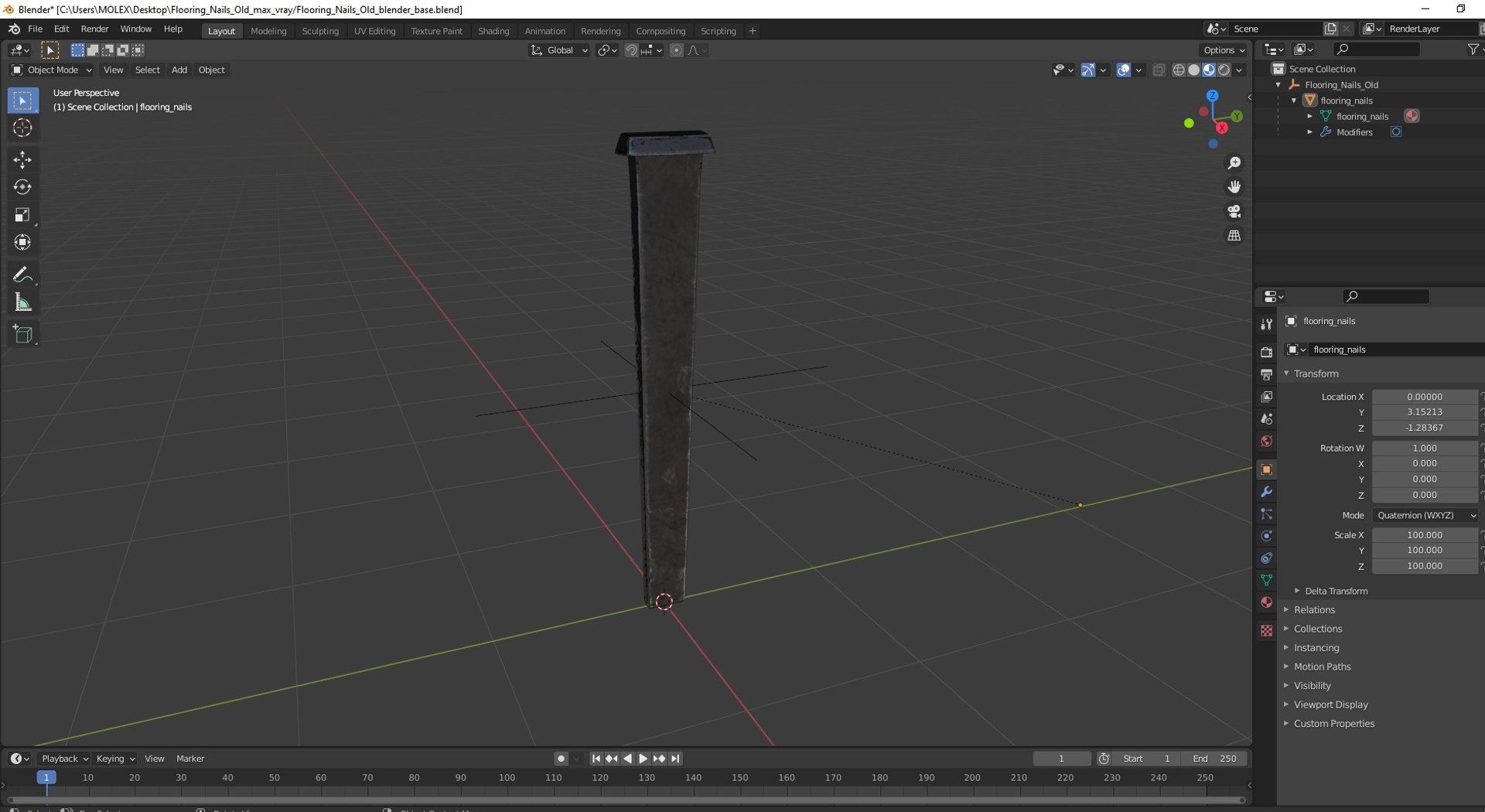 3D Flooring Nails Old Model - TurboSquid 2060265
