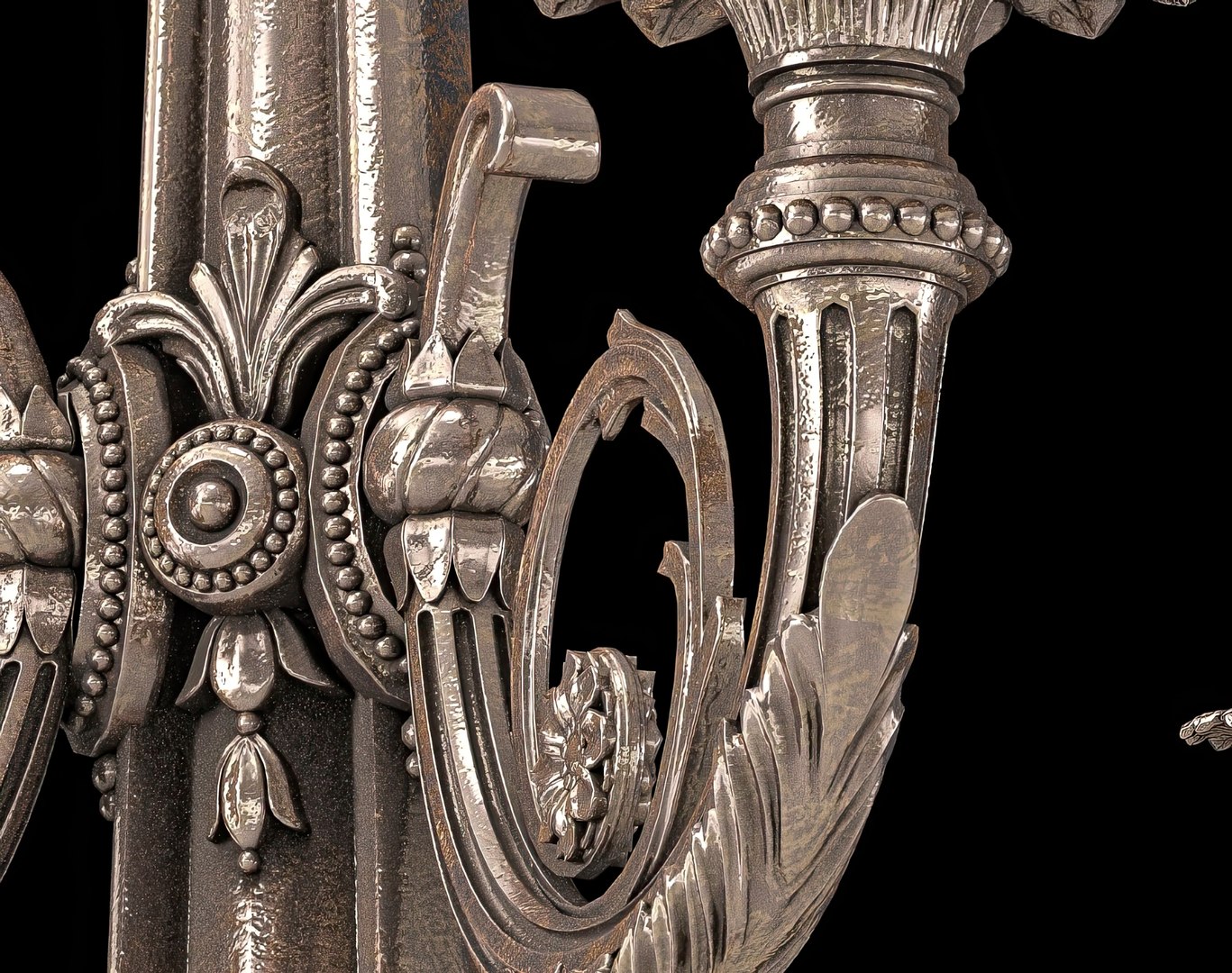 Proantic Pair Of Bronze Wall Light 3D - TurboSquid 2110089