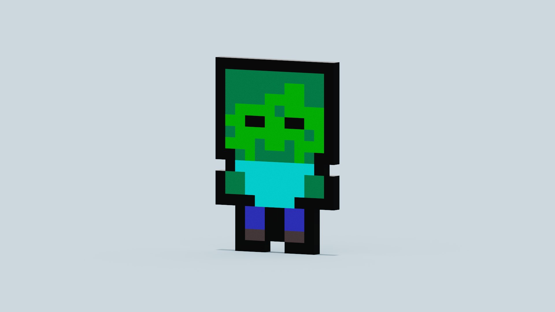3D Pixel Zombie Model - TurboSquid 1970967