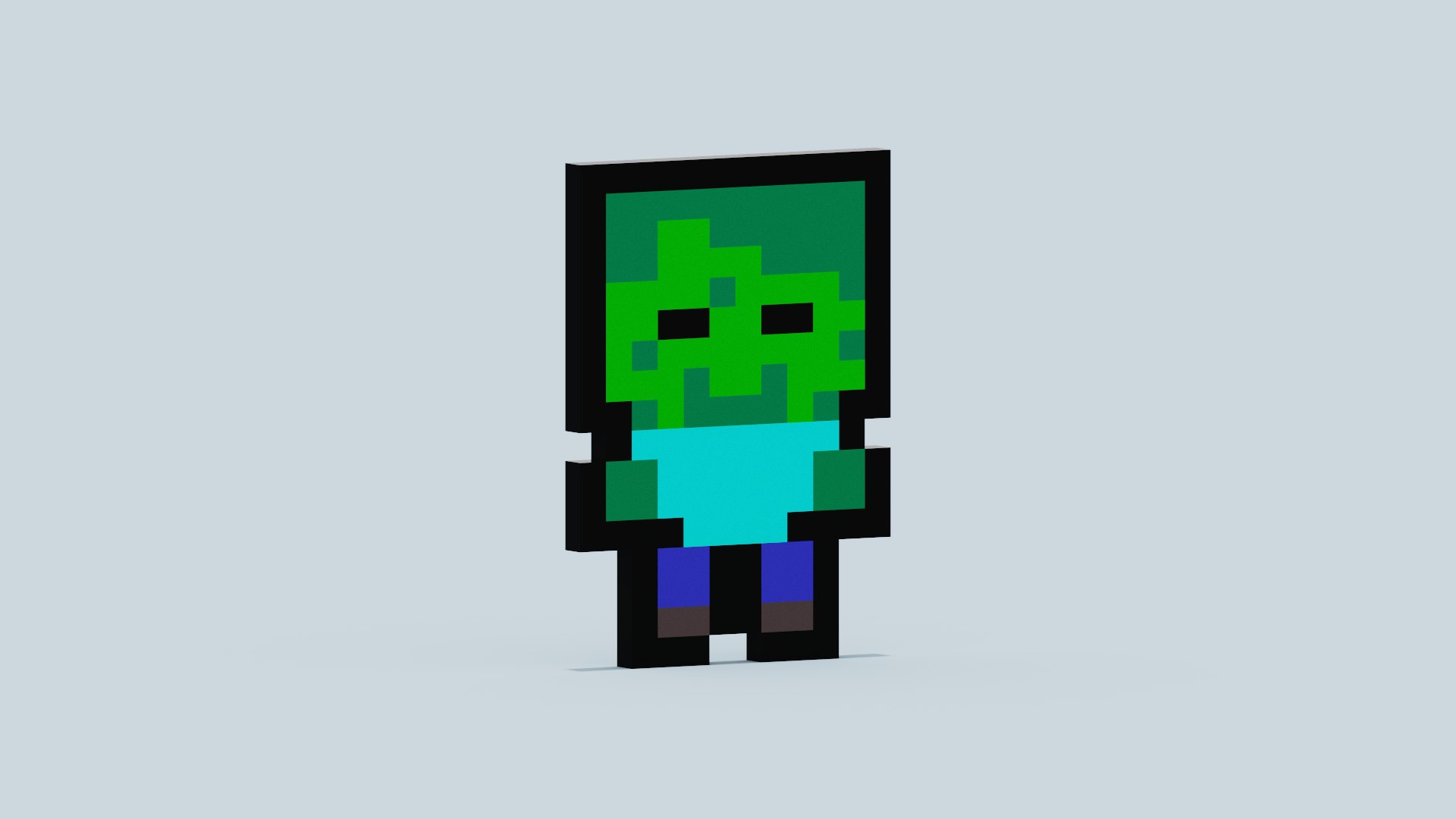 3D Pixel Zombie Model - TurboSquid 1970967