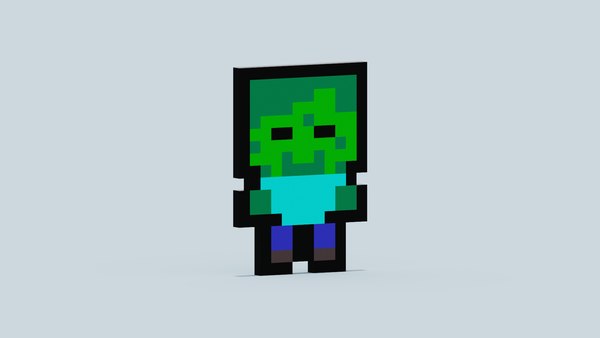 Pixel Zombie 3D 모델 - TurboSquid 1970967