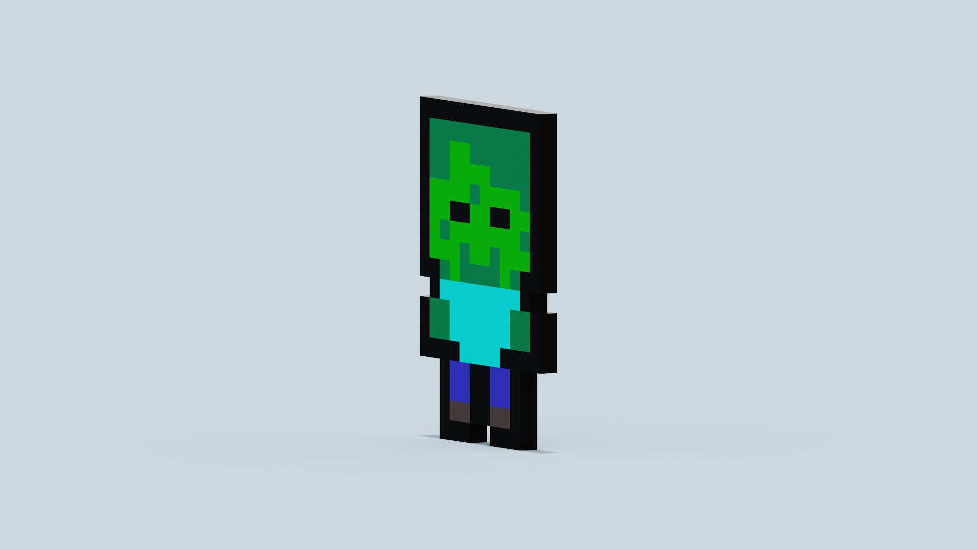 3D Pixel Zombie Model - TurboSquid 1970967