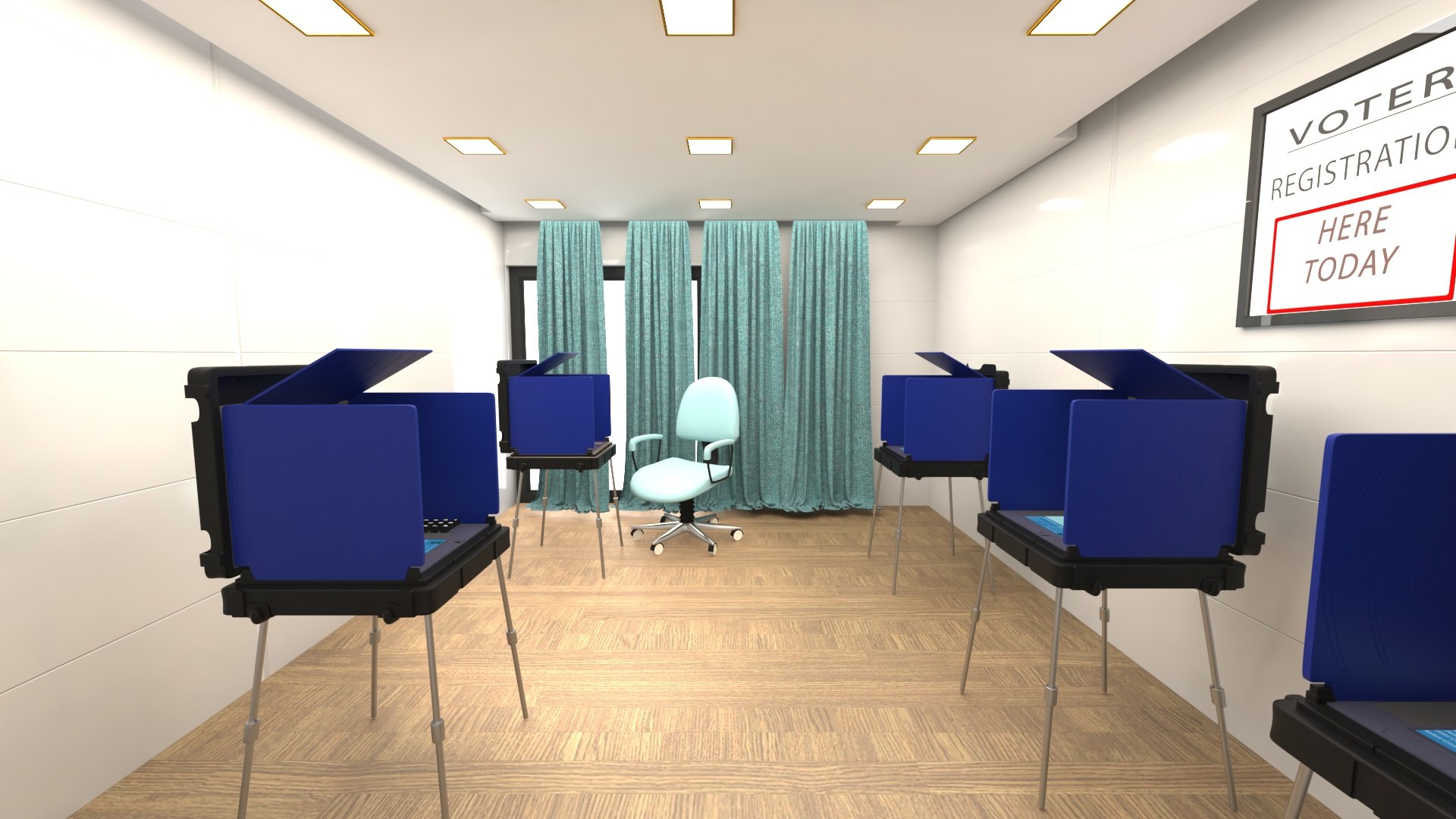 3D voting station - TurboSquid 1617388