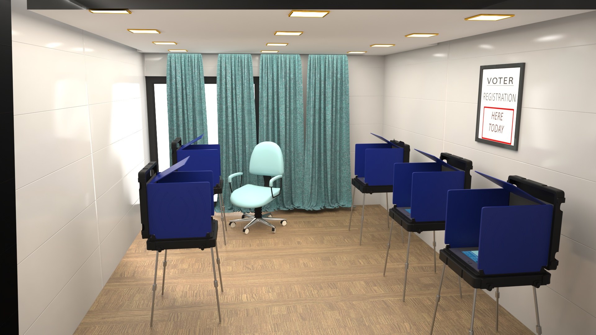 3D voting station - TurboSquid 1617388