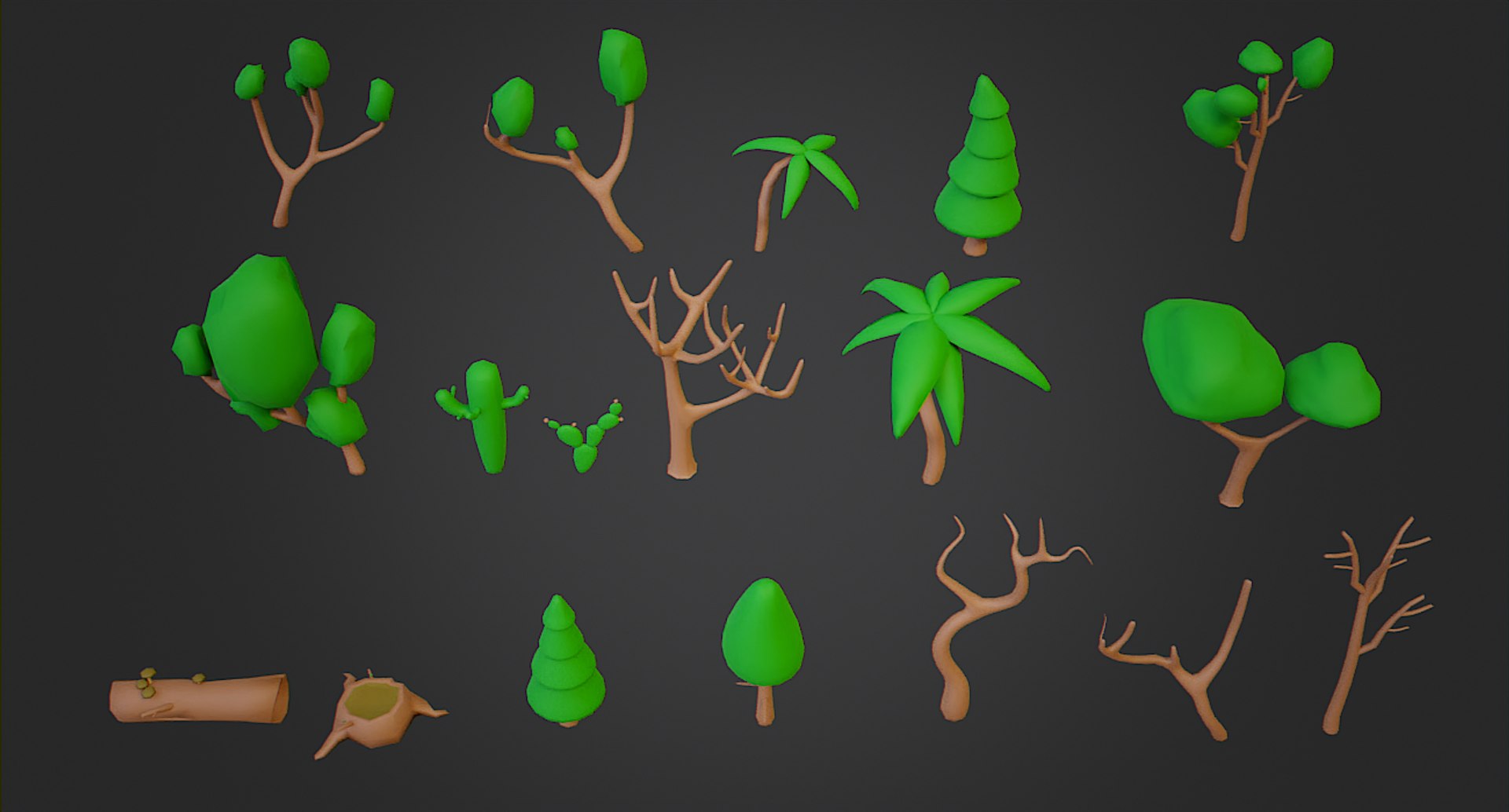 3D Stylized Trees Pack - TurboSquid 1736961