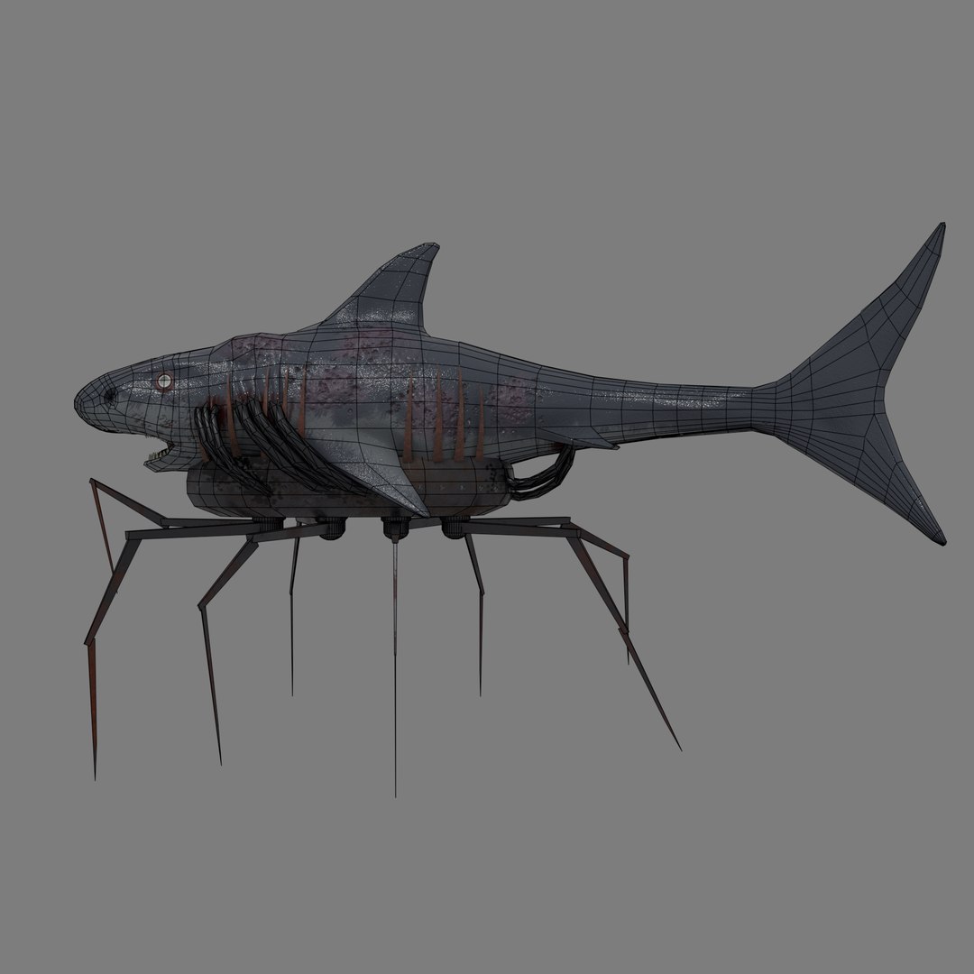 3D Shark Mechanical - TurboSquid 1589171